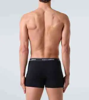 Dolce & Gabbana Set Of 2 Cotton-blend Briefs - Black