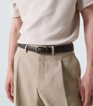 SAMAN AMEL Leather Belt - Brown