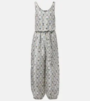 Loro Piana Nadia Printed Silk Shantung Jumpsuit - Multicoloured