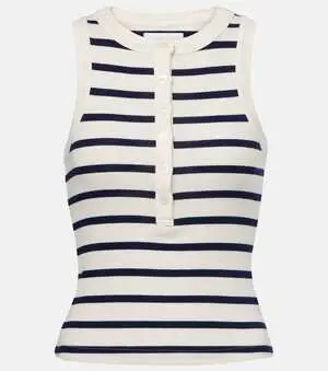 CITIZENS OF HUMANITY Caralyn Striped Cotton-Blend Tank Top
