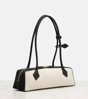 Alaïa Le Teckel Medium Canvas Shoulder Bag - Beige