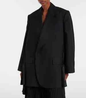 Junya Watanabe Pleated Wool Blazer Dress