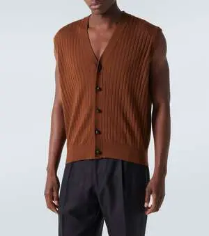 Bottega Veneta Ribbed Knit Wool Vest