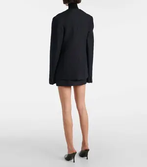 Khaite Jameson Pinstripe Wool-blend Jacket - Blue