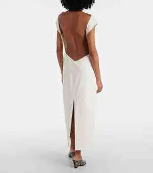 Khaite Ayame Open-back Cotton Maxi Dress