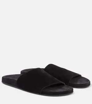 THE ROW Hugh Suede Slides