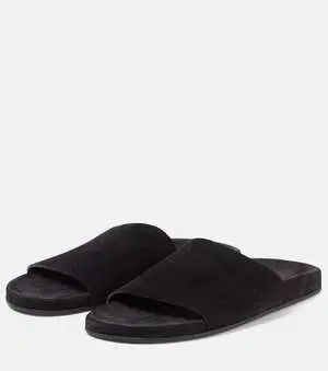 THE ROW Hugh Suede Slides