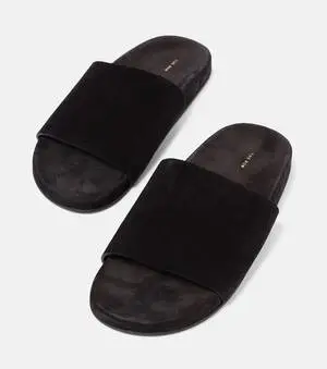 THE ROW Hugh Suede Slides