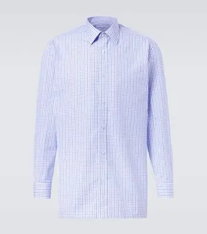 Charvet Checked Cotton Poplin Shirt