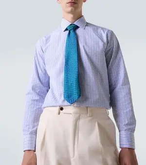 Charvet Checked Cotton Poplin Shirt