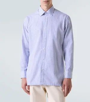 Charvet Checked Cotton Poplin Shirt
