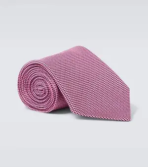 Charvet Silk Jacquard Neck Tie - Pink