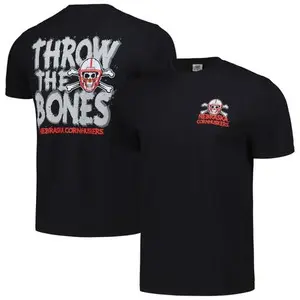 IMAGE ONE Nebraska Huskers Hyper Local Throw The Bones T-shirt - Black