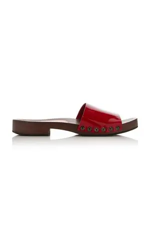 Women's Patent Leather Mules Clogs