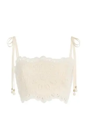 ZIMMERMANN Rhiannon Lace Crop Top