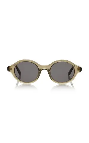 Loewe Epsilon Slim Round-frame Sunglasses - Green