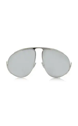 Loewe Hillock Aviator Sunglasses - Silver