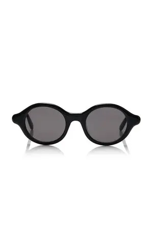 Loewe Epsilon Slim Round-frame Sunglasses - Grey