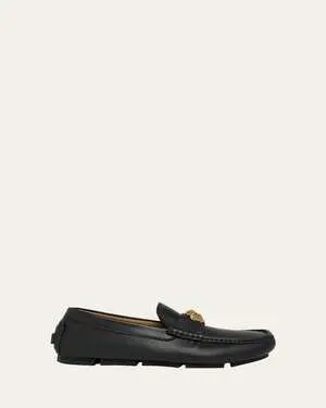Versace Medusa Ornament Leather Drivers