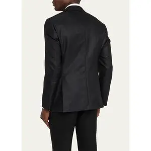 Giorgio Armani Honeycomb Satin Peak Lapel Dinner Jacket