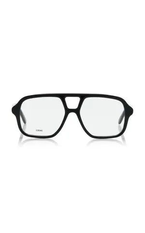 Loewe Slim Aviator Acetate Glasses - Black