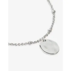 Monica Vinader Siren Muse Sterling Hammered Disc Chain Bracelet - Silver