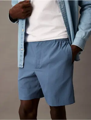 Calvin Klein Seersucker Shorts - Bluefin