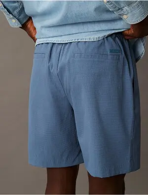 Calvin Klein Seersucker Shorts - Bluefin