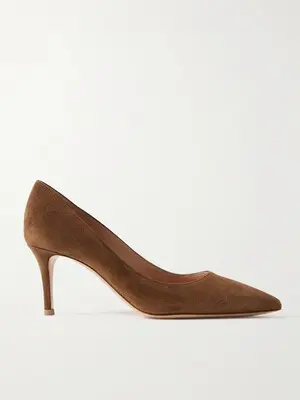Brown Suede Pumps