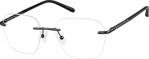 Zenni Geometric Rimless Eyeglasses - Black