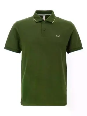 SUN 68 Piqué Polo Shirt - Green