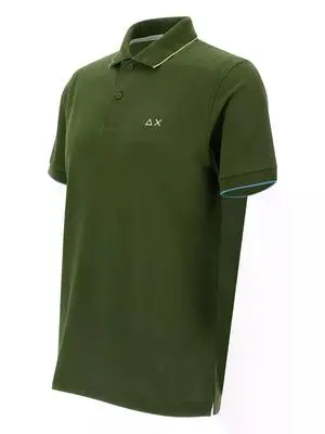 SUN 68 Piqué Polo Shirt - Green