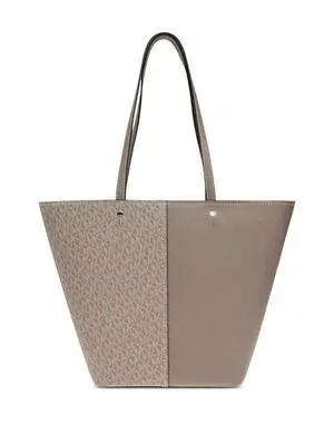 Michael Kors Logo-print Canvas Tote - Brown