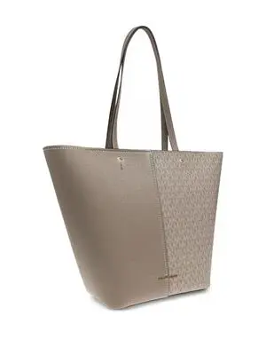 Michael Kors Logo-print Canvas Tote - Brown
