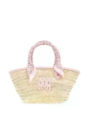 Amiri Woven Raffia Tote