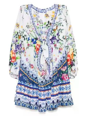 Camilla Tiles Darls Blouson Dress - White