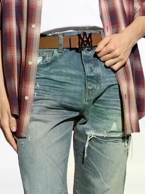 Amiri Reversible Leather Belt - Black