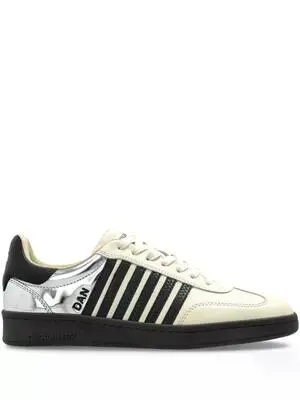 Dsquared2 Panelled Leather Sneakers - Neutrals