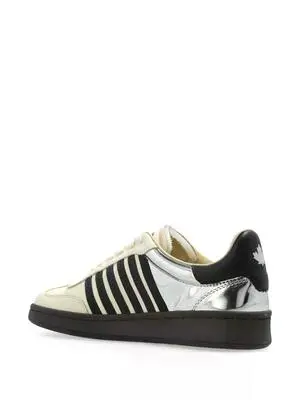 Dsquared2 Panelled Leather Sneakers - Neutrals