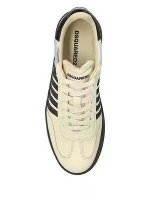 Dsquared2 Panelled Leather Sneakers - Neutrals