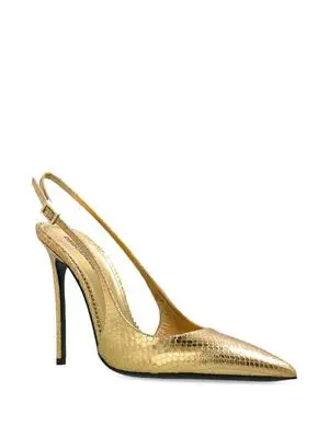 Dsquared2 Metallic Snakeskin Slingback Pumps