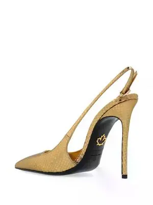 Dsquared2 Metallic Snakeskin Slingback Pumps