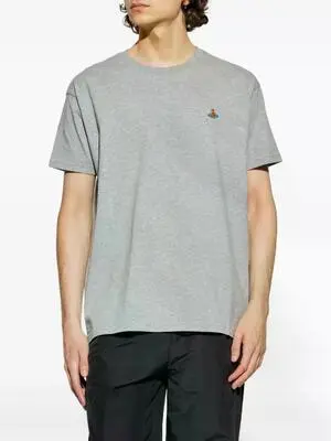 VIVIENNE WESTWOOD Embroidered Logo T-shirt - Grey