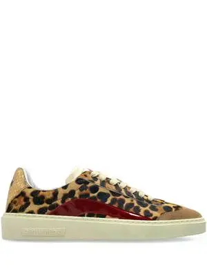 Dsquared2 Leopard-print Leather Sneakers - Brown