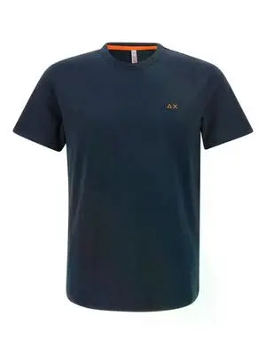 SUN 68 Logo-embroidered T-shirt - Blue