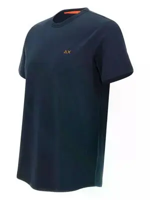 SUN 68 Logo-embroidered T-shirt - Blue