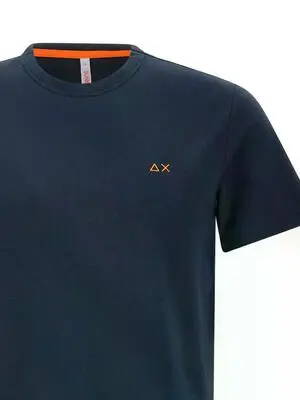 SUN 68 Logo-embroidered T-shirt - Blue