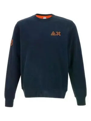 SUN 68 Logo-embroidered Sweatshirt - Blue