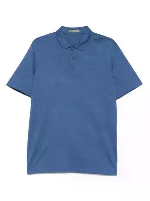 Corneliani Short Sleeve Polo Shirt - Blue
