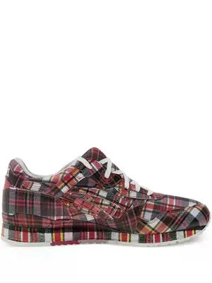 Comme Des Garçons Plaid-pattern Sneakers - Red